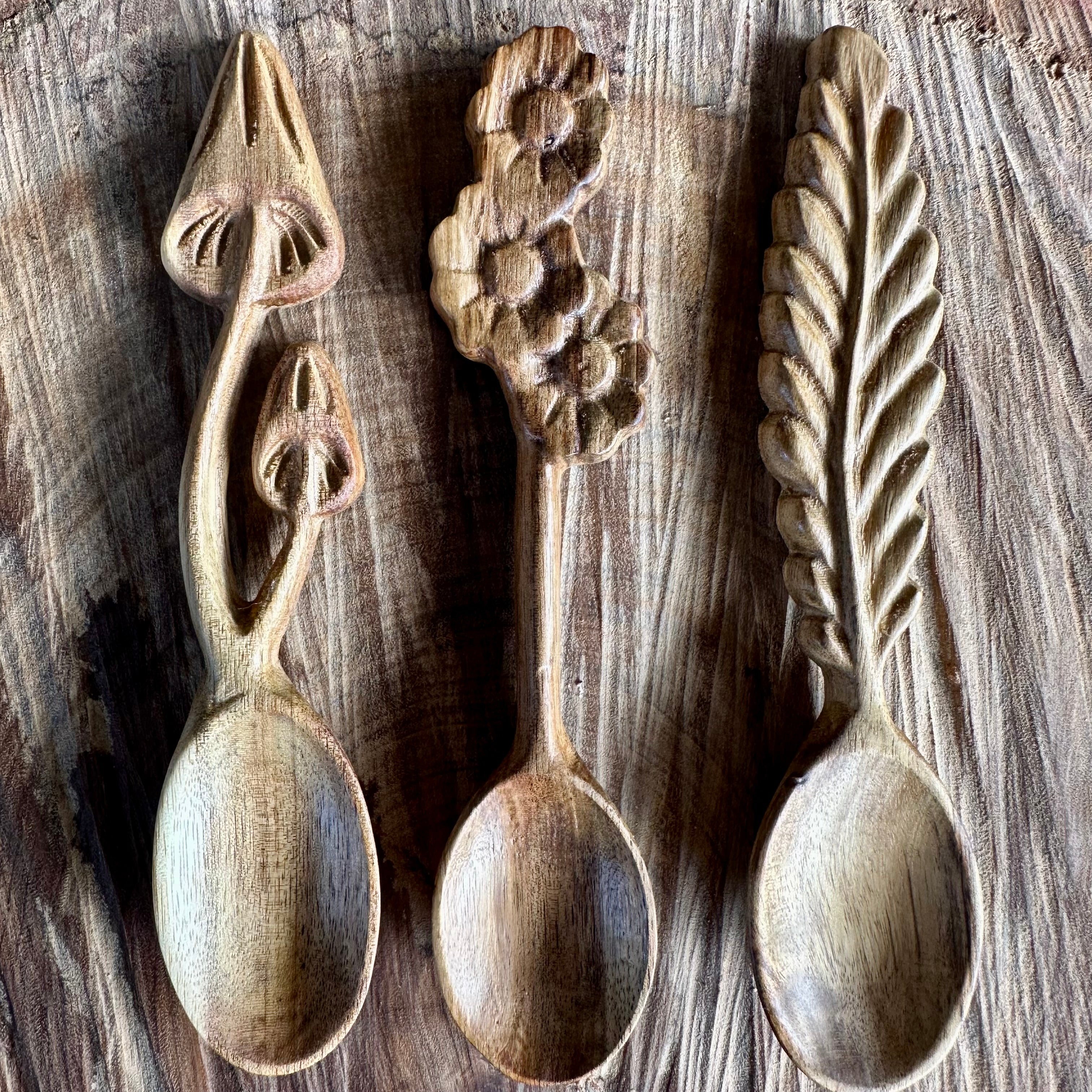 Shroom, Bloom, Forest Spoon Set (3 Spoons) – Eco Art And Craft
